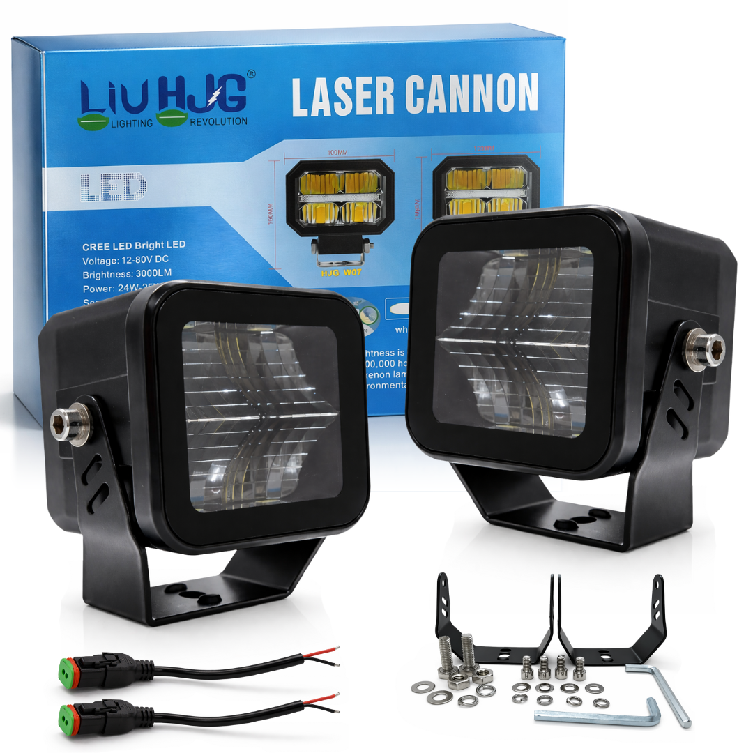 LIU HJG 4 LED Super Bright Fog Light Waterproof & Dustproof 72 Watts 1