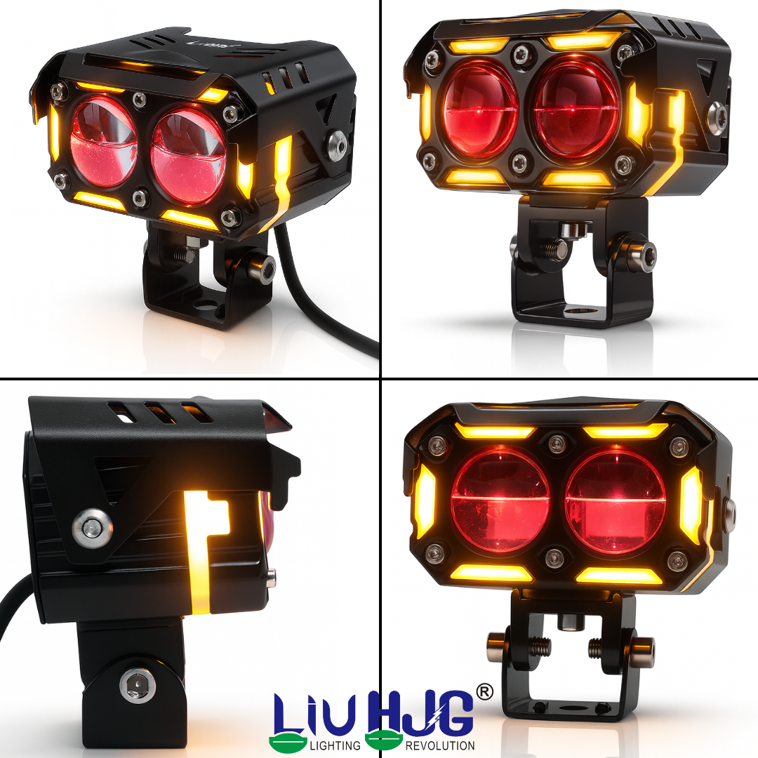 LIU HJG Dual Cut Lens Dual Lens LED Fog Light With Wiring Kit ...