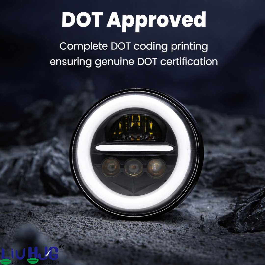 LIU HJG 7 Inch DRL LED Headlight Bulb High Brightness Waterproof & Dus