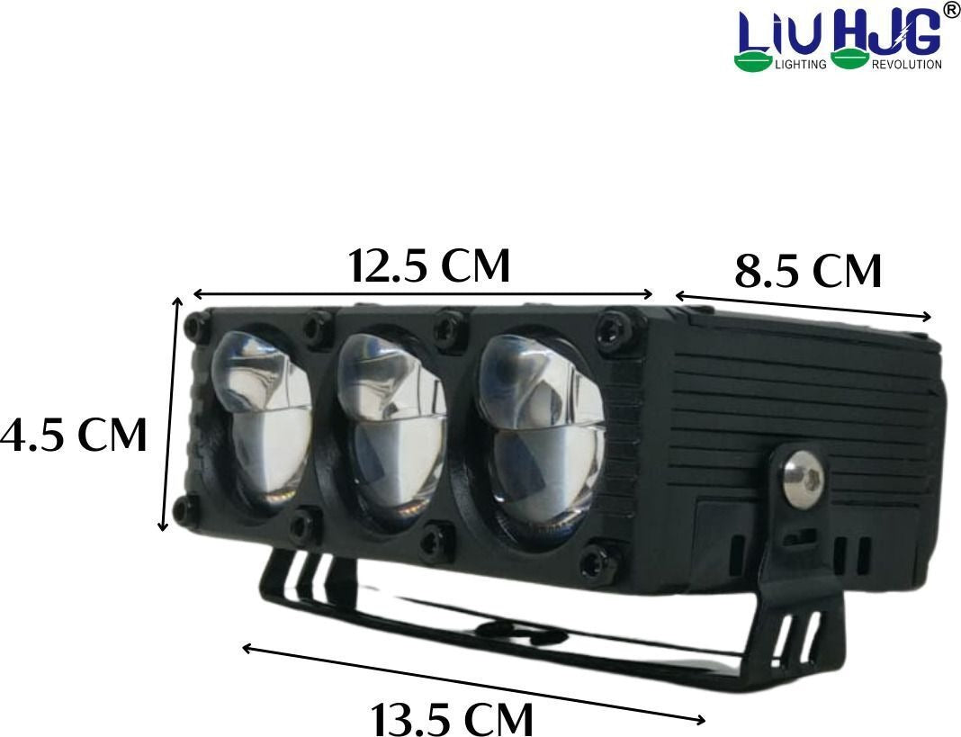 LIU HJG Yellow/White 3 Lens 260 Watt Blaze Waymaker Pro Fog Light With ...